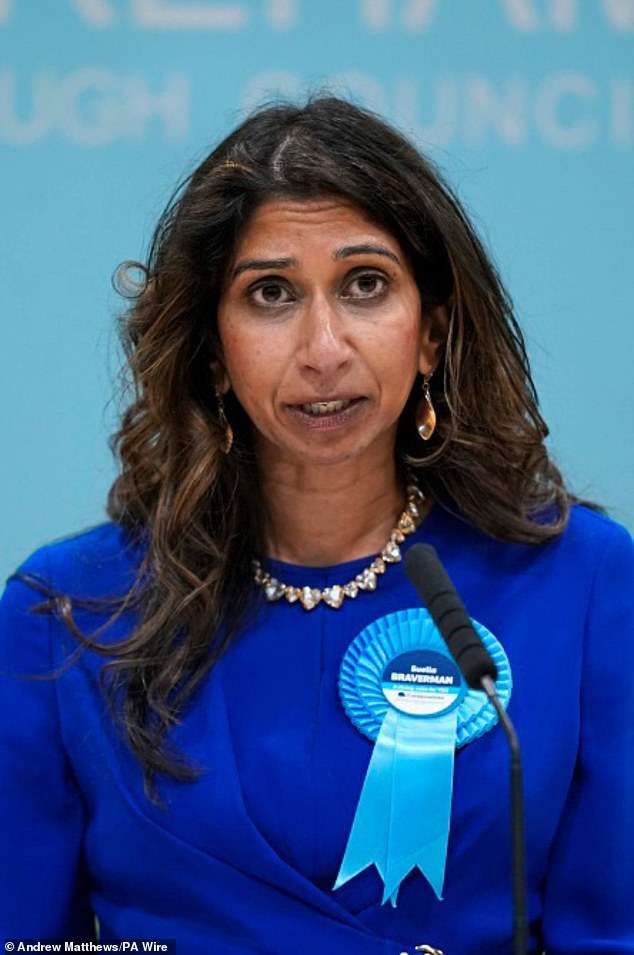 And then there were only six - former Home Secretary Suella Braverman ...