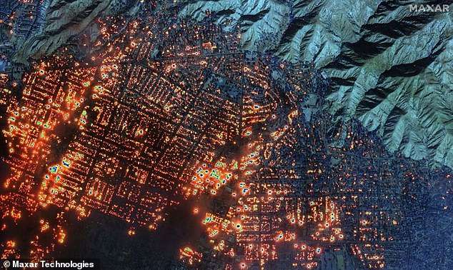 See the LA wildfires from SPACE: Satellite images reveal just how ...